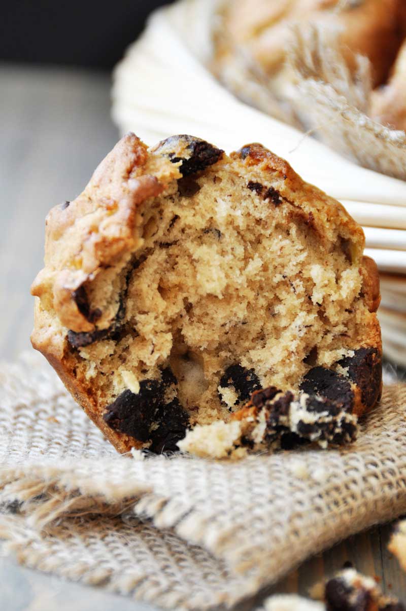 Vegan Chocolate Chip Banana Bread Muffins Veganosity Vegan Chocolate Chip Banana Bread Muffins Veganosity