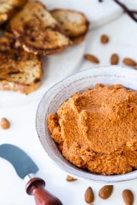 Rustic Almond and Roasted Red Pepper Pate - Vegan Recipe - Veganosity